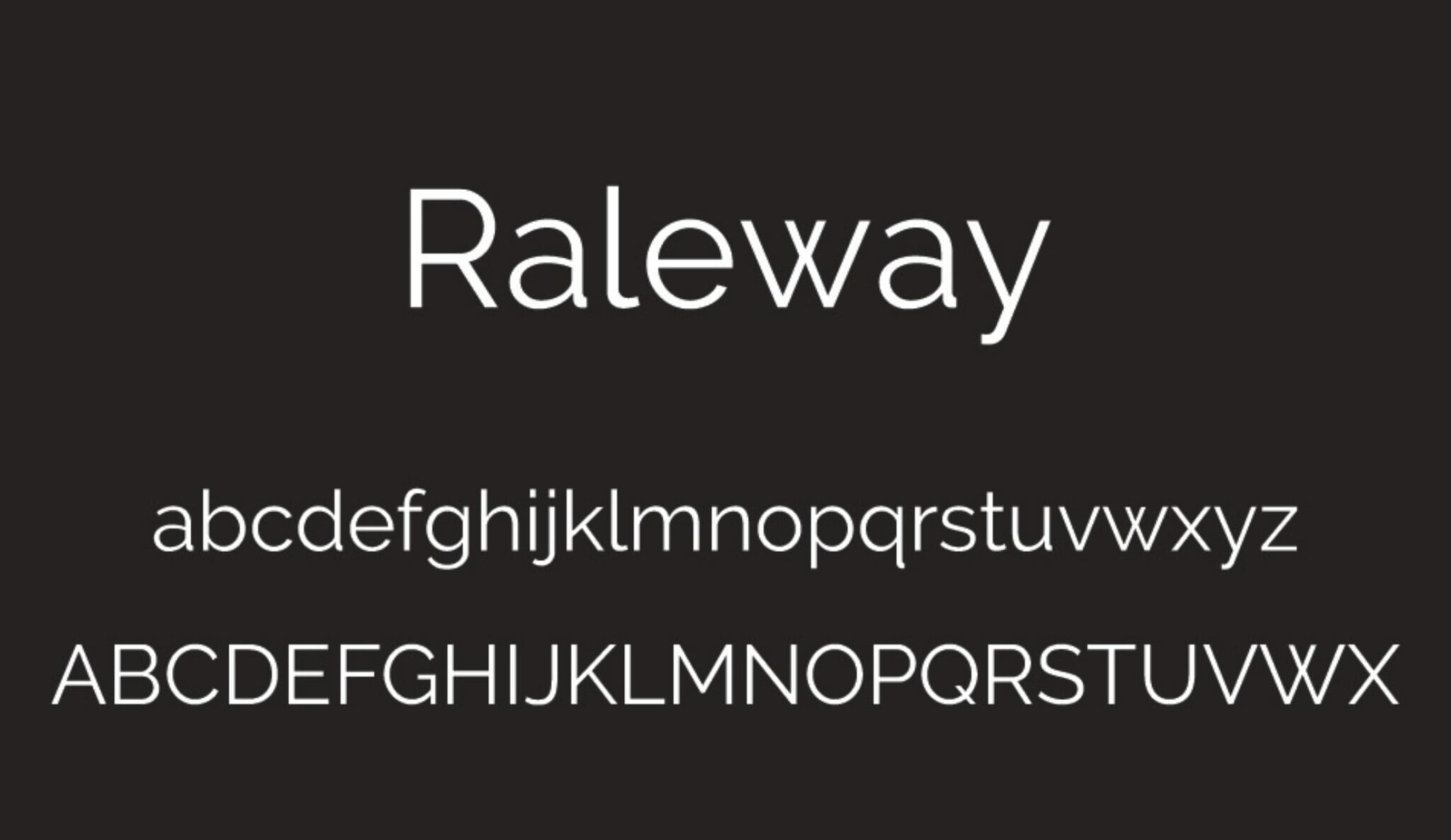 Raleway Font | Garudeya.com