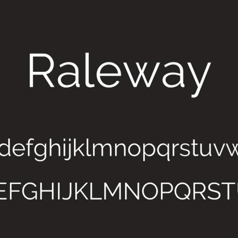 Raleway Font | Garudeya.com