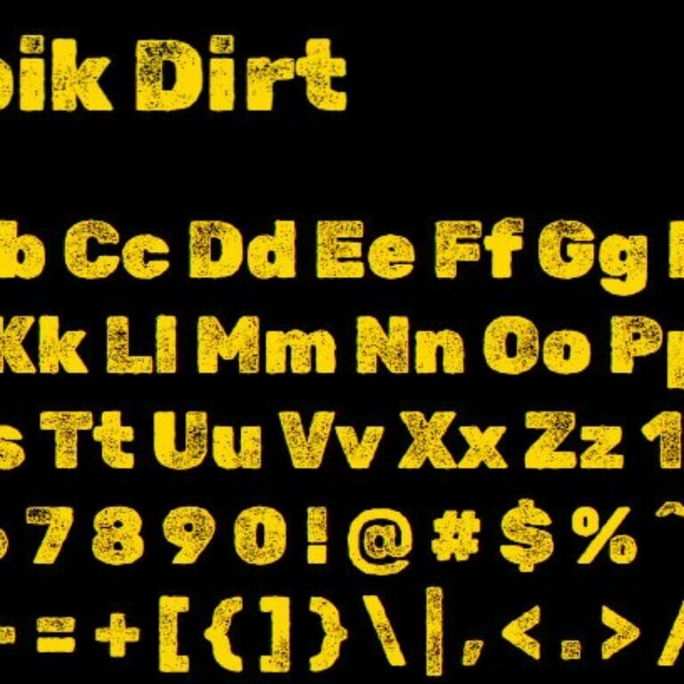Rubik Dirt Font