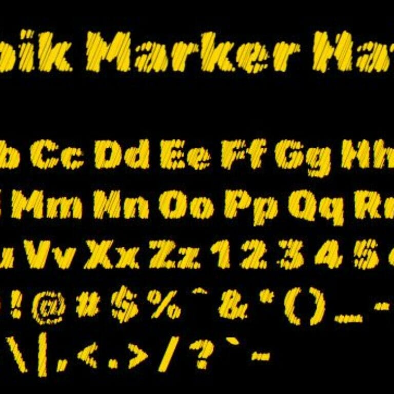 Rubik Marker Hatch Font