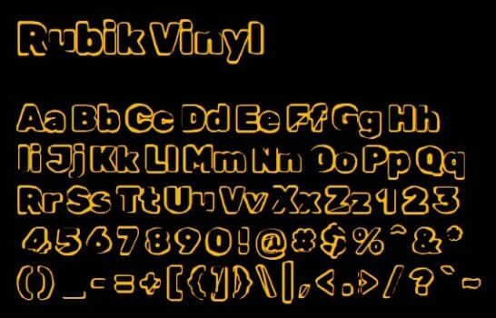 Rubik Vinyl Font | Garudeya.com