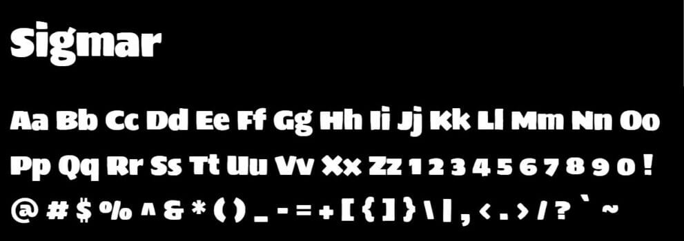 Sigmar Font