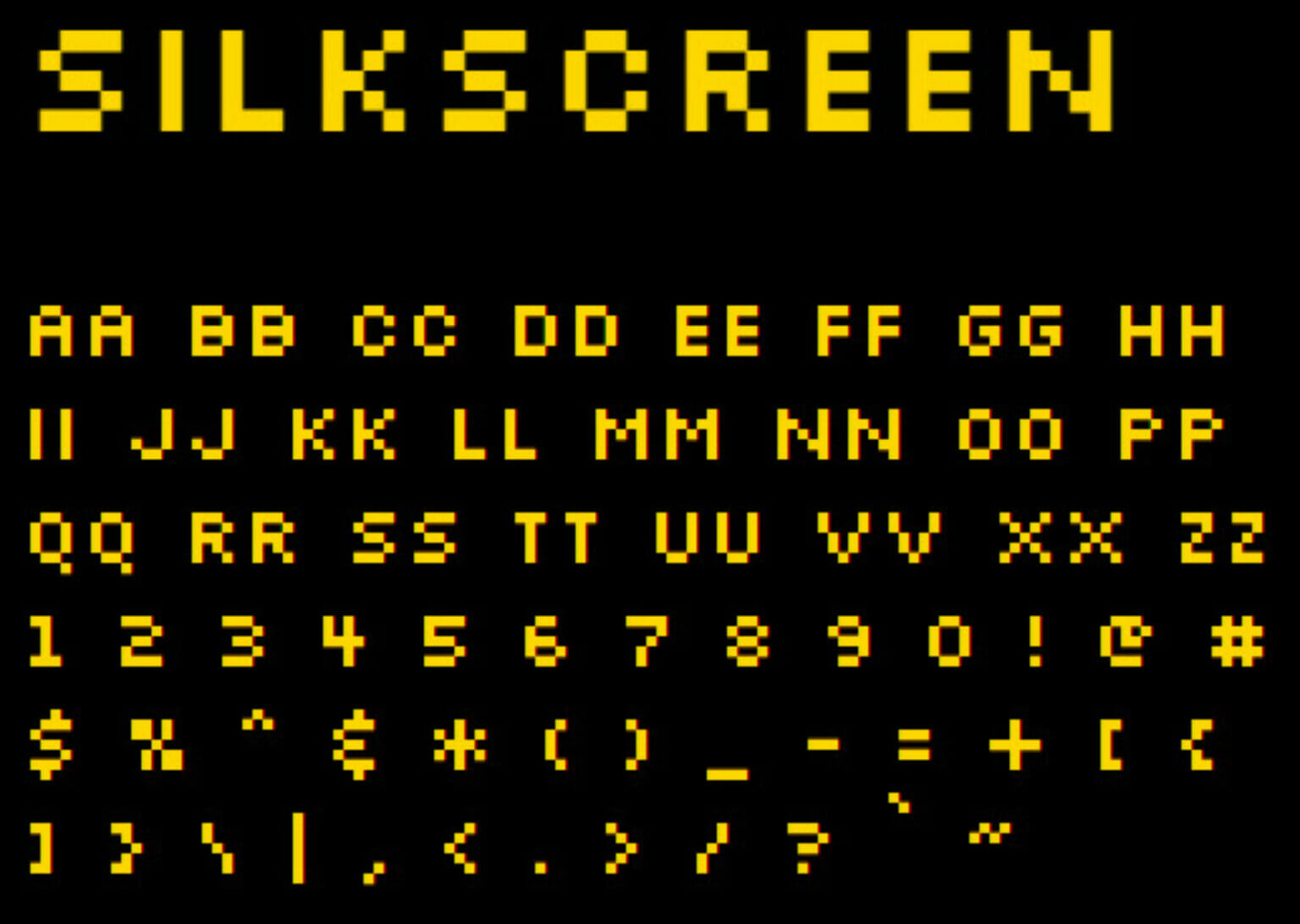 Silkscreen Font | Garudeya.com