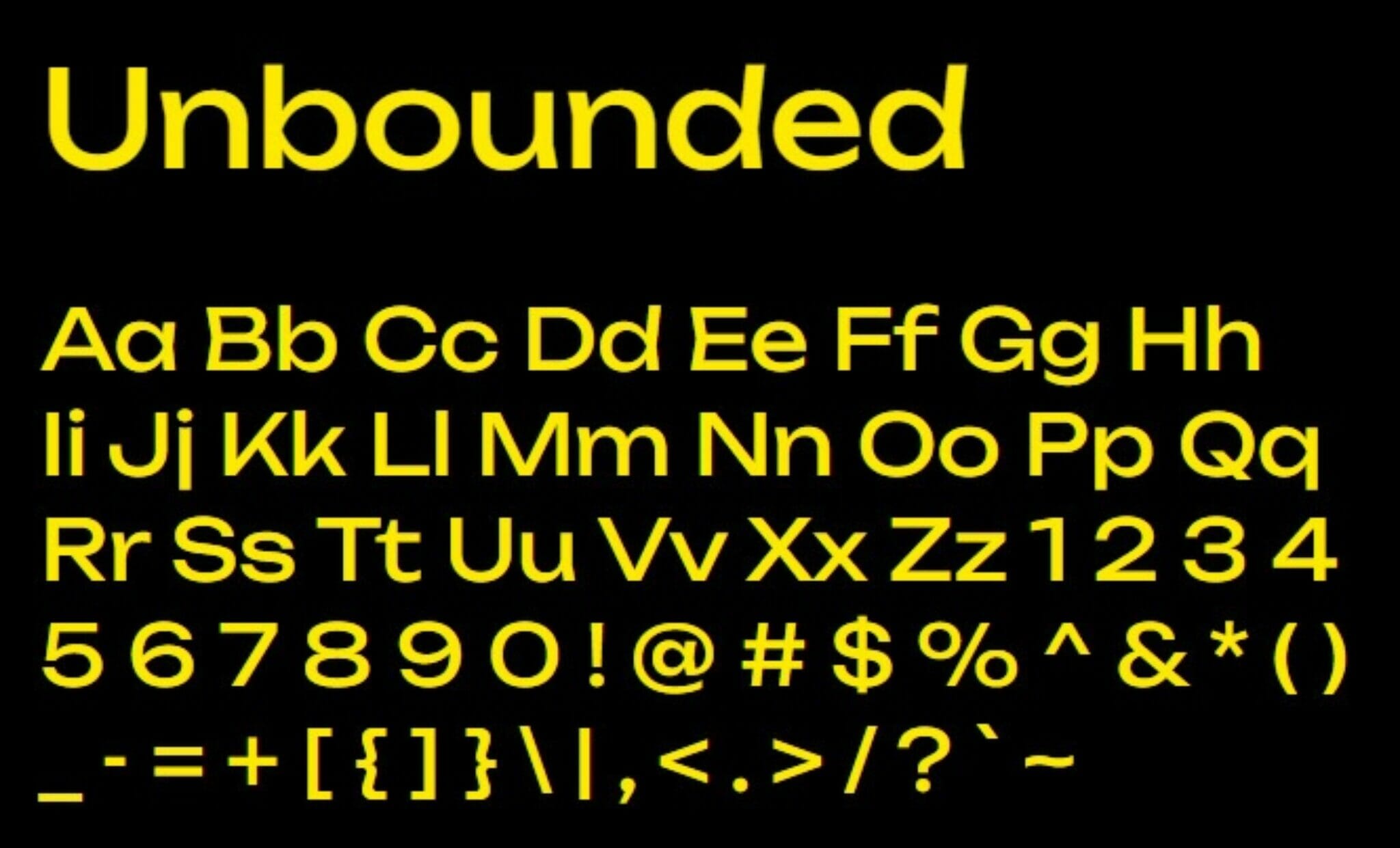 Unbounded Font