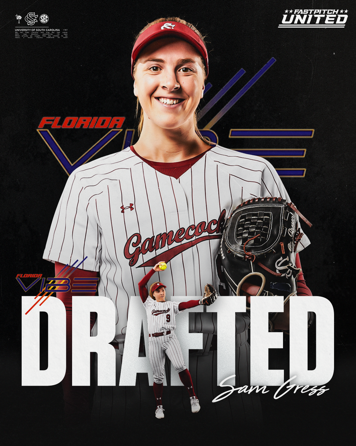 Sam Gress Drafted by the Florida Vibe of the Fastpitch United Pro ...