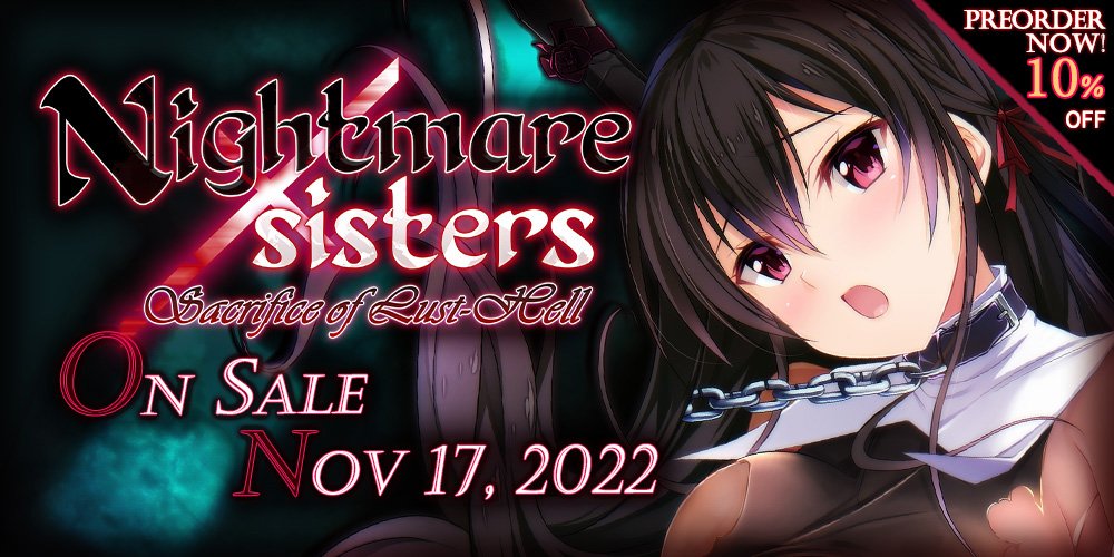 Nightmare x Sisters: Sacrifice of Lust-Hell verschijnt in november | GameQuarter.be