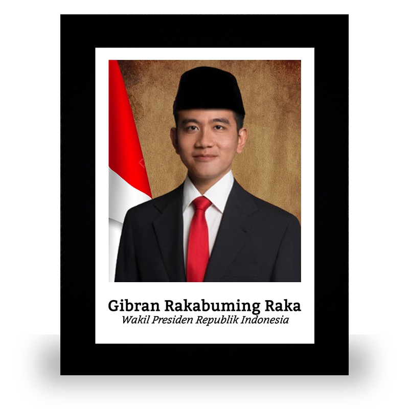 Foto Presiden Wakil Presiden - Figura dengan Akrilik uk 42.5 x 32 ...