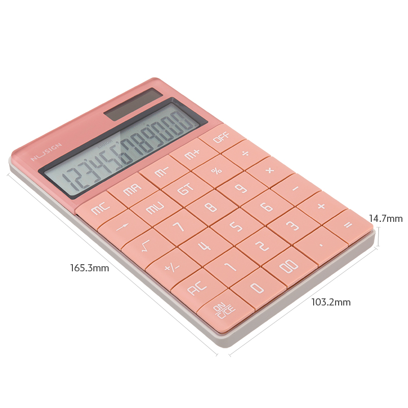 Deli Nusign Desk Calculator (LIGHT RED) | SIPLah IntanOnline