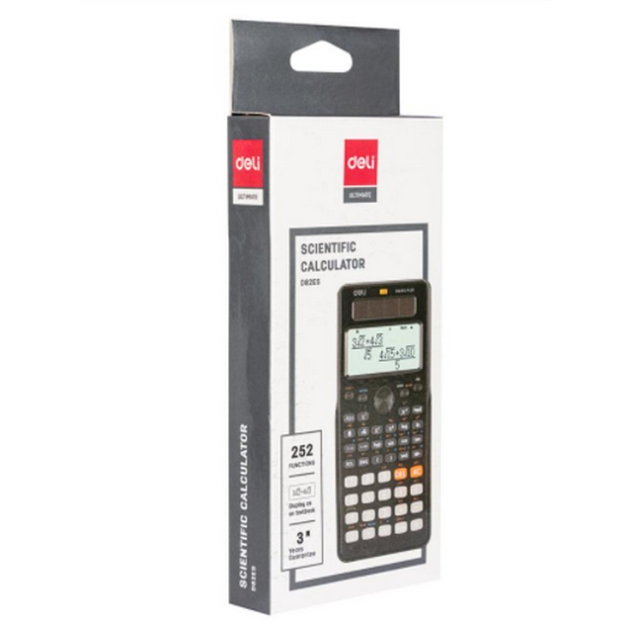 Deli Scientific Calculator 252F-textbook display (BLACK) | SIPLah ...