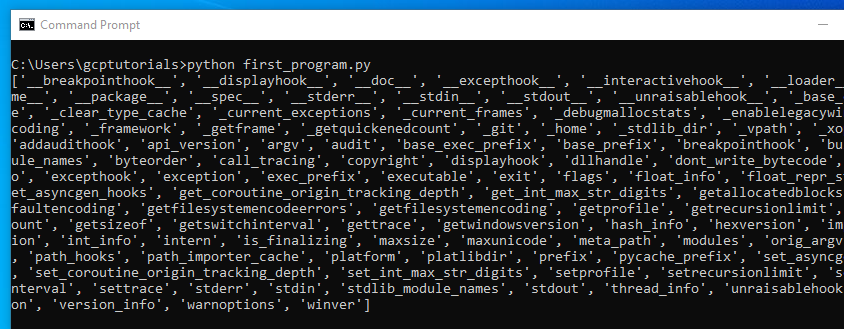Python Getting Started Gcptutorials