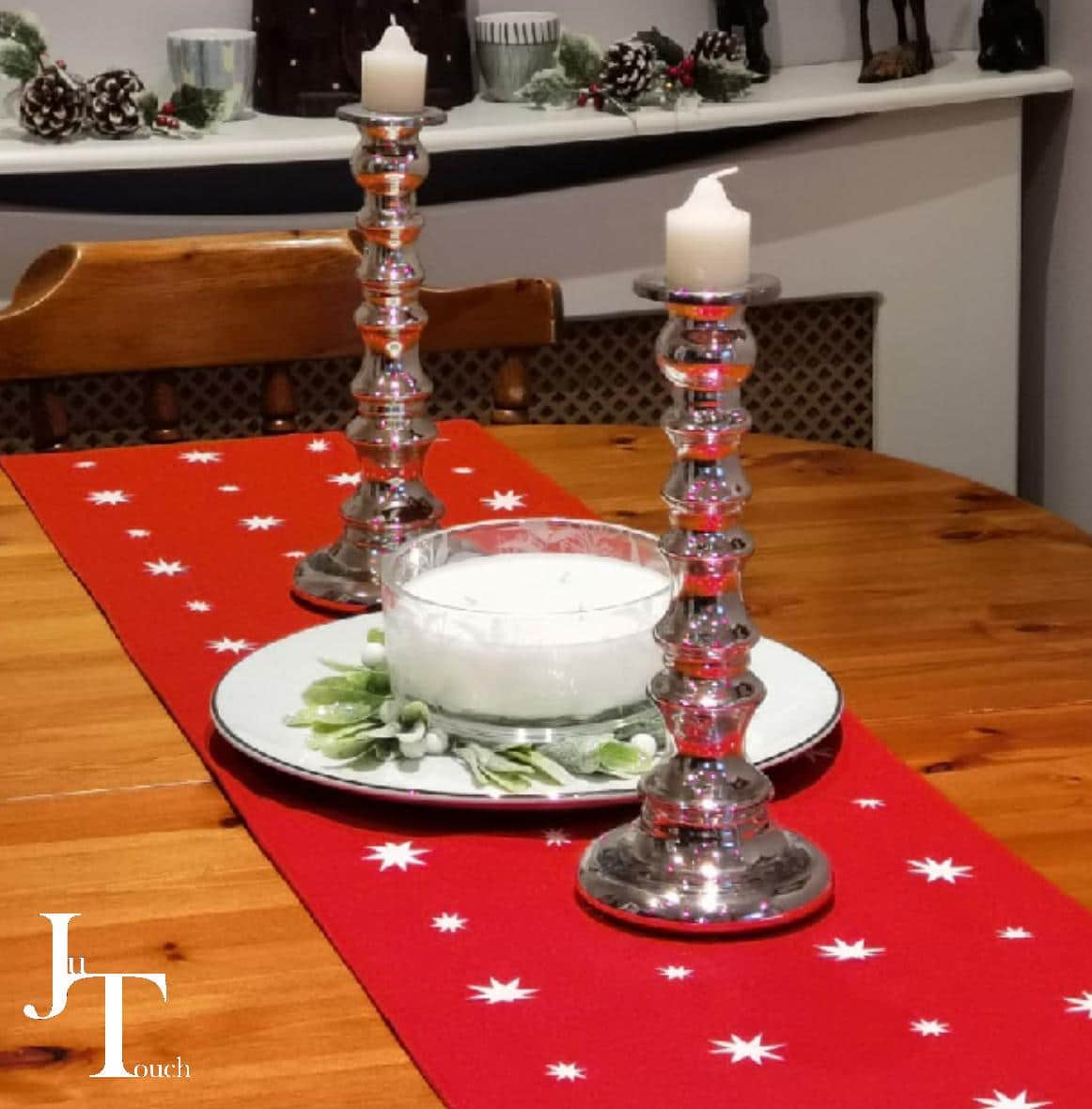 Red Starry Night Table Runner • Made By Mums