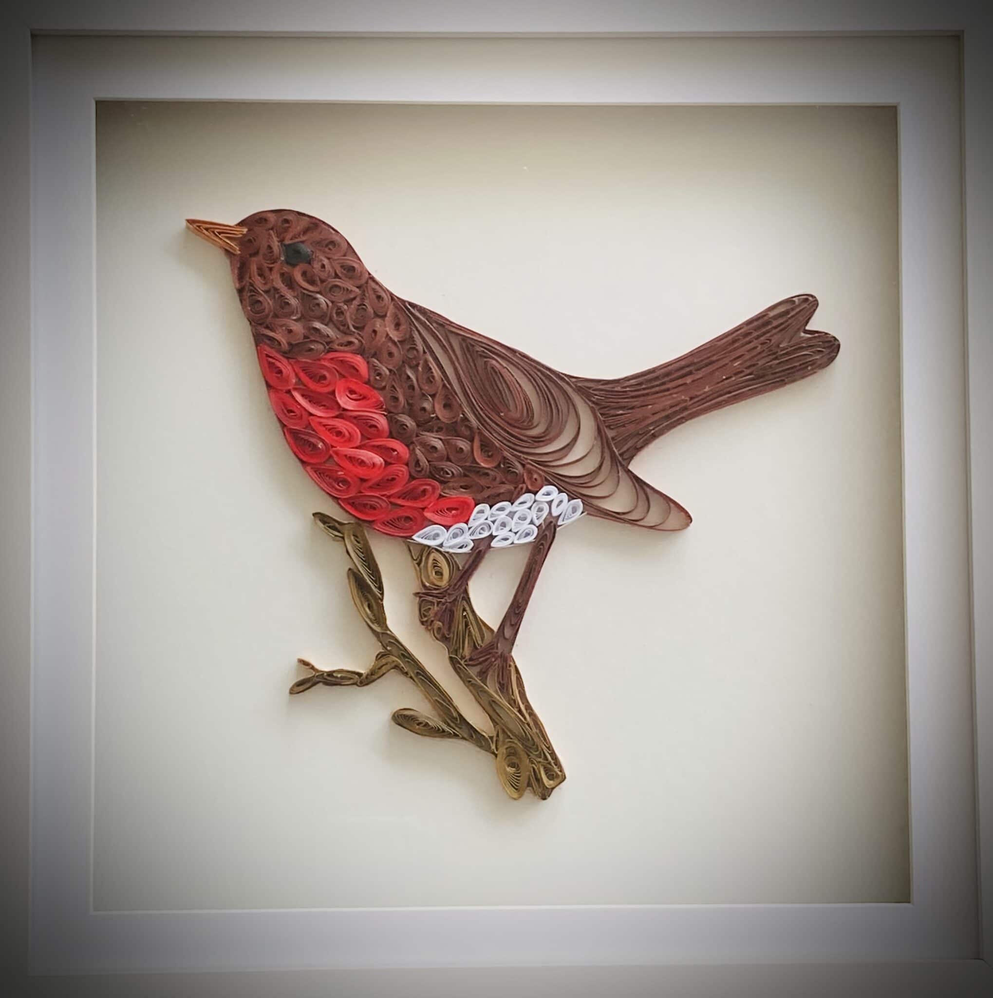 Quilled robins 12x12 • Made By Mums