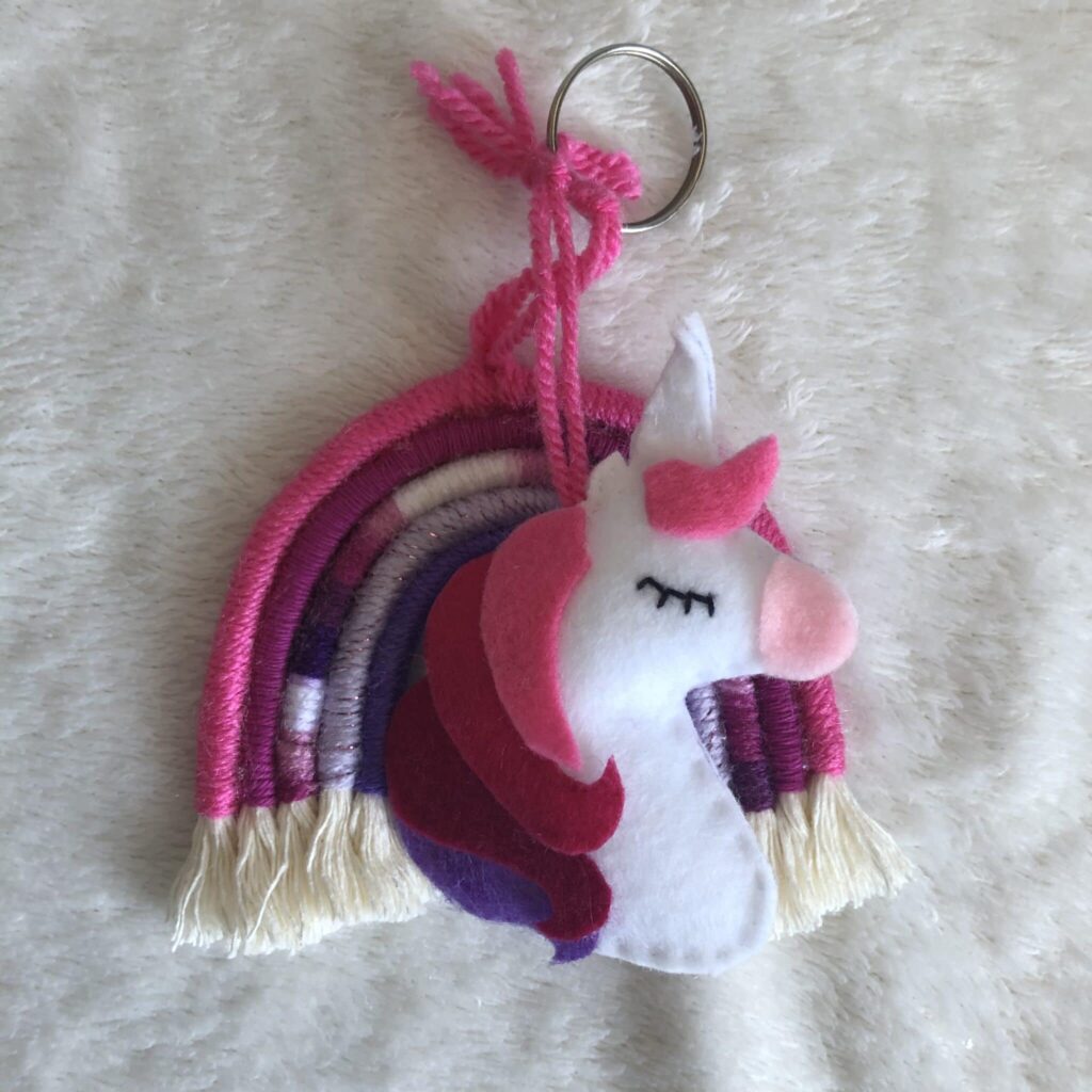 Unicorn Rainbow Keyring • Made By Mums