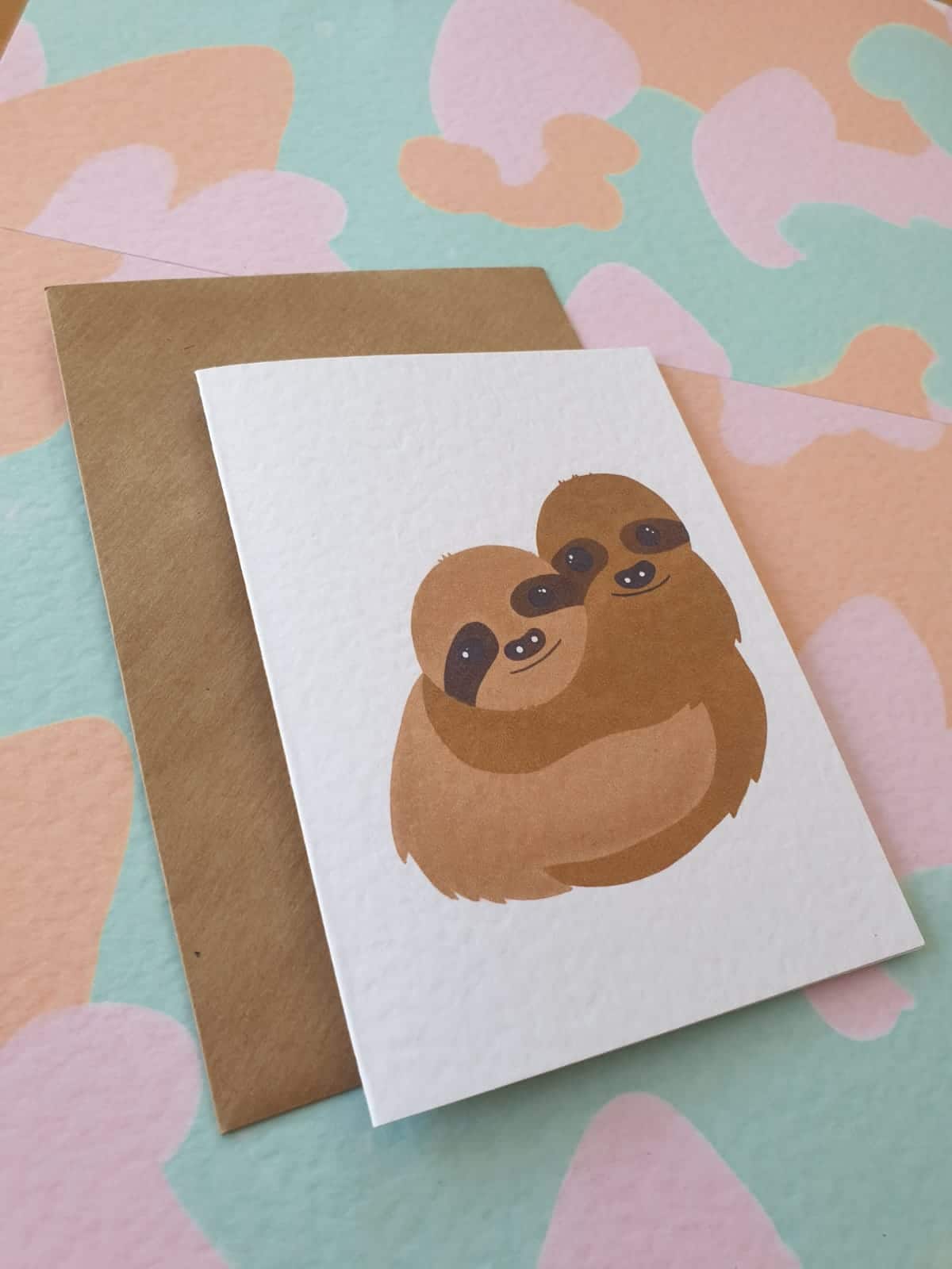 Sloth Greetings Card • Made By Mums