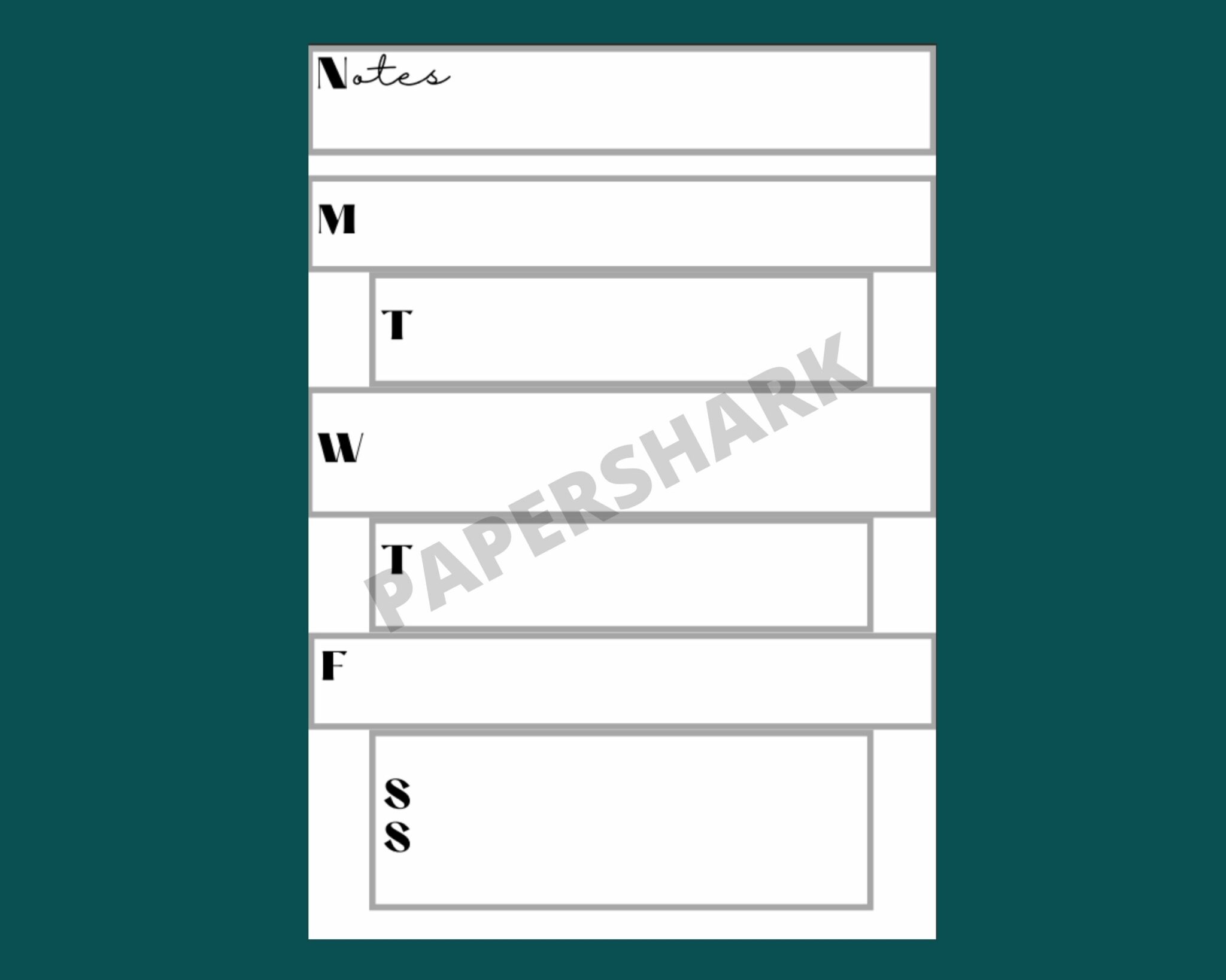 Weekly Block Planner Plain Bujo • Made By Mums