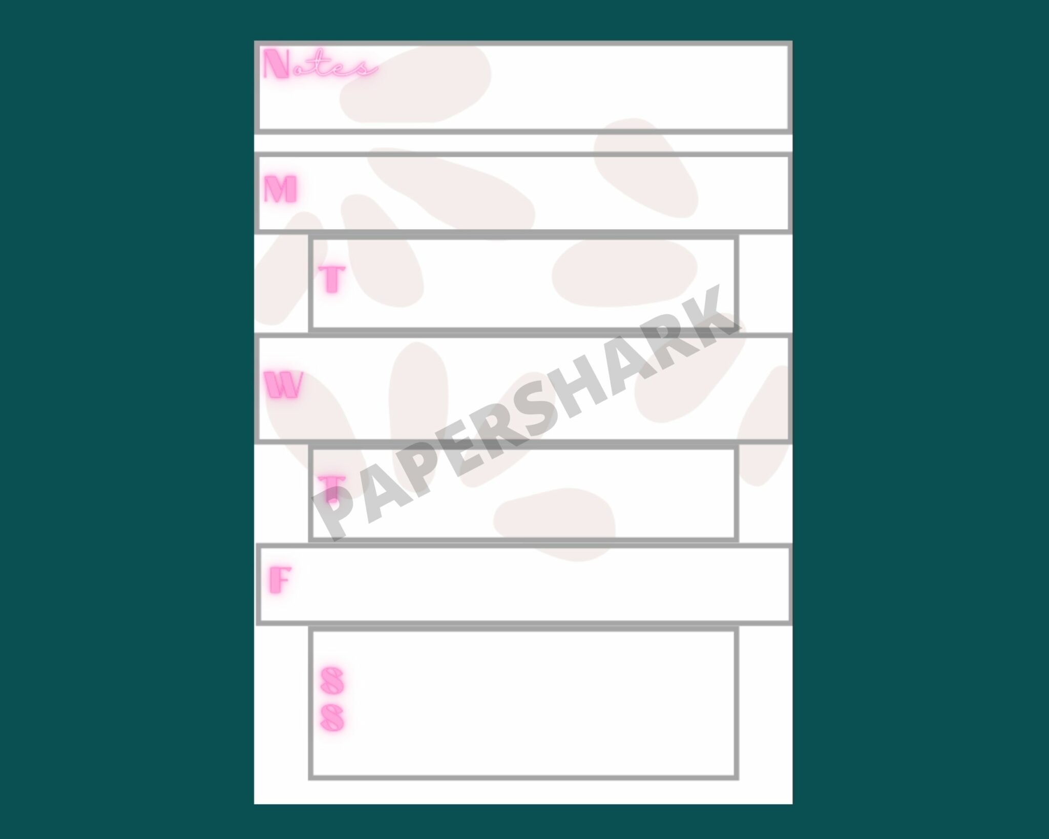 Weekly Block Planner Pink Bujo • Made By Mums