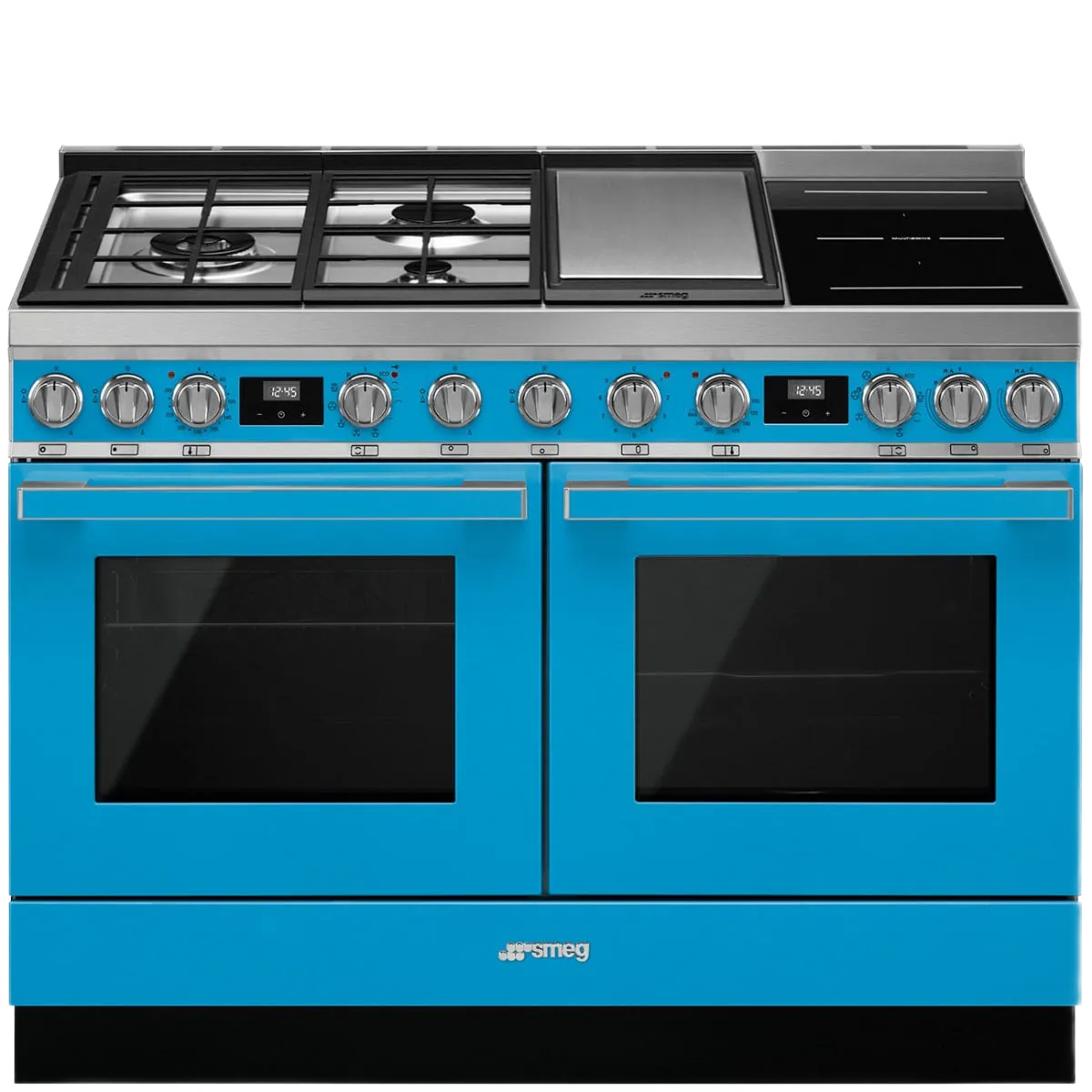 Smeg Portofino, 120cm spis, Blå - Gasspisen.se