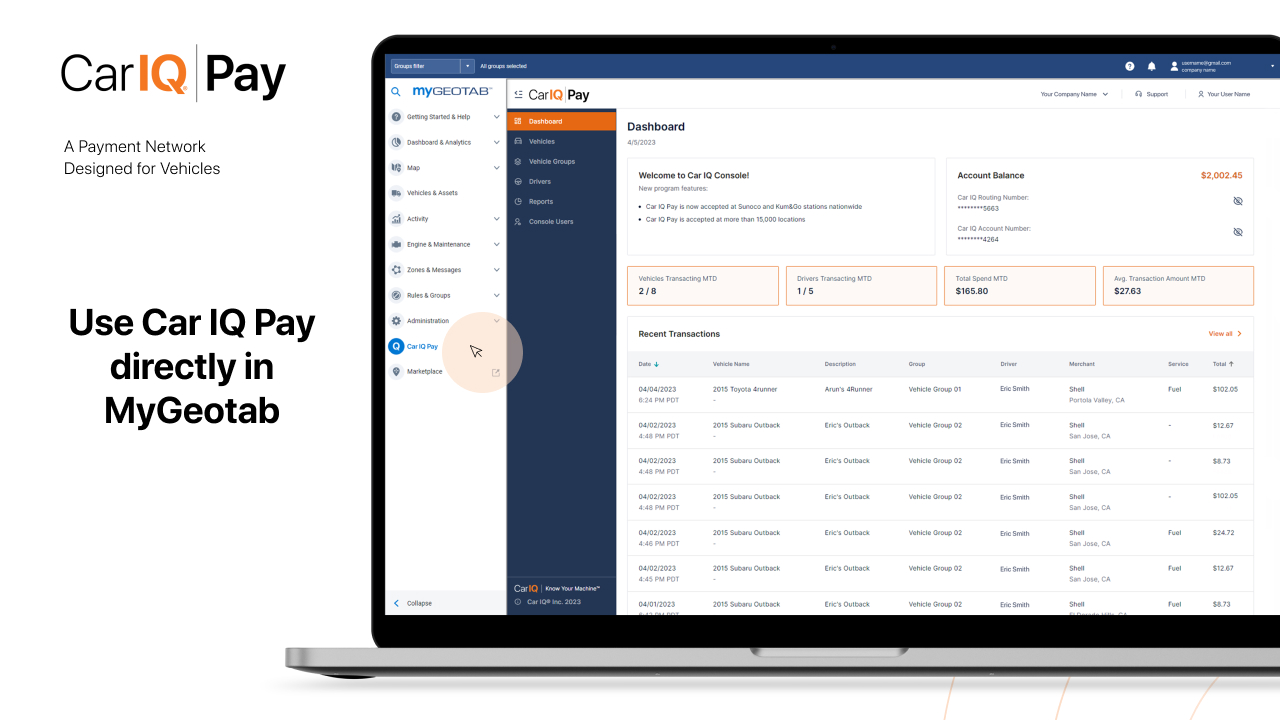 Car IQ | Geotab Marketplace