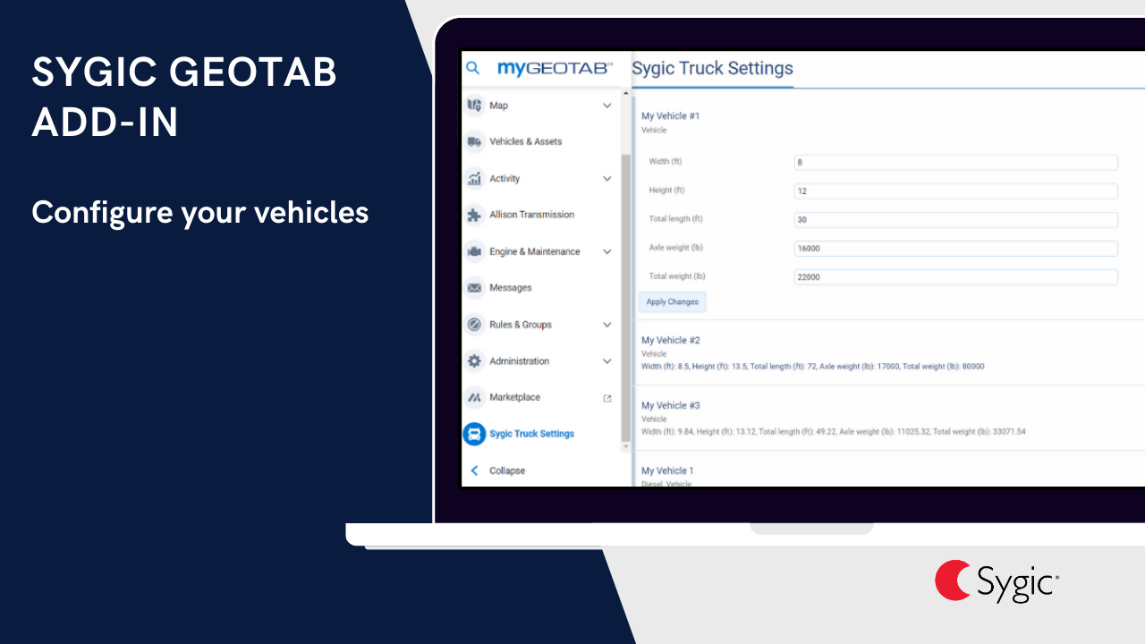 Sygic Professional Navigation | Geotab Marketplace