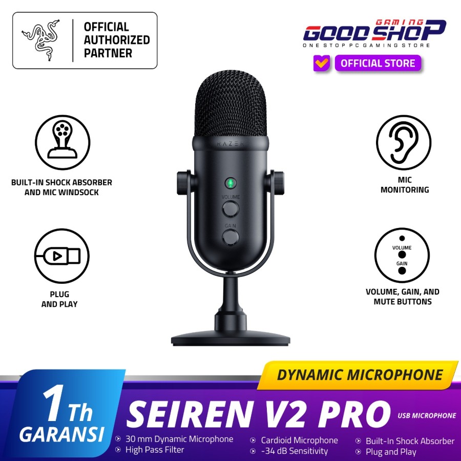 Razer Seiren V2 Pro - Microphone Mulai Rp 1.699.000 - GoodGamingShop