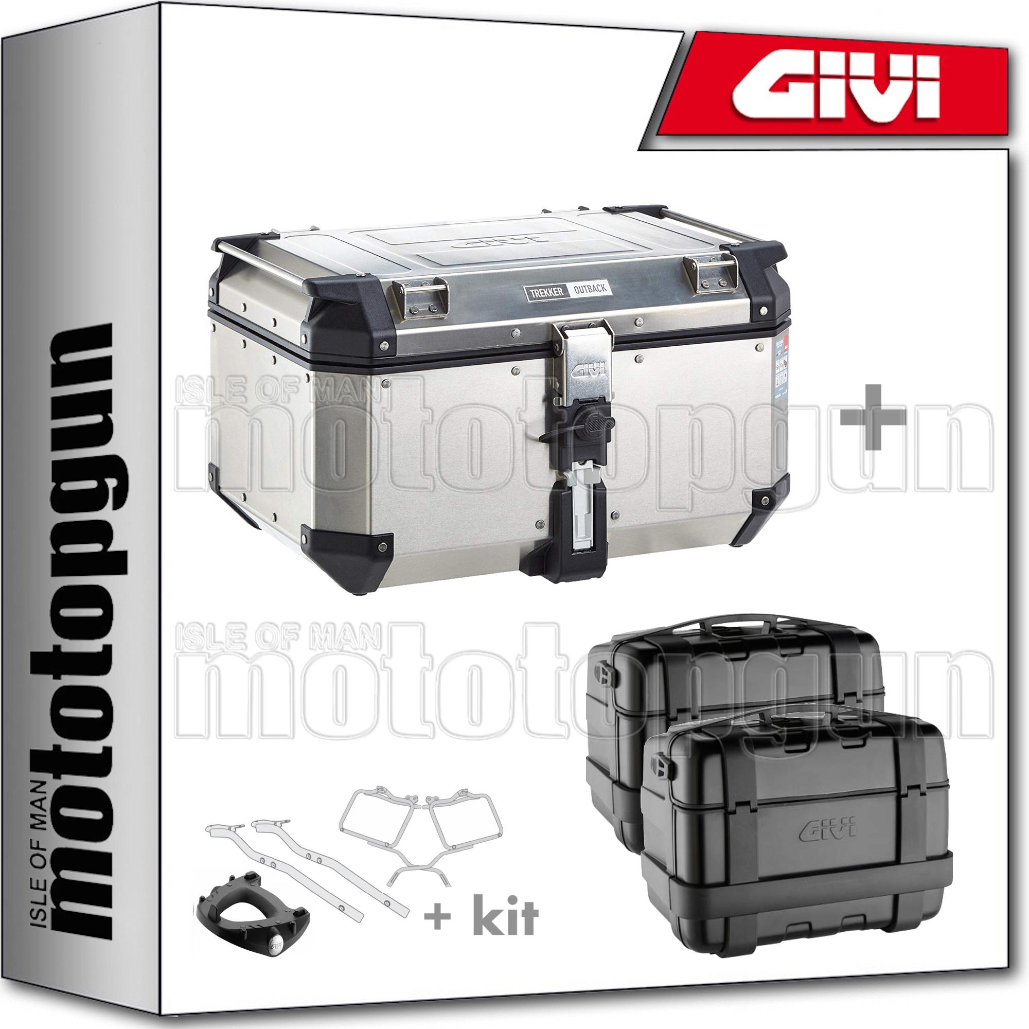 GIVI OUTBACK TRUNK OBKN58A + SUITCASES TRK46B HONDA CB 500 X 2015 15 ...