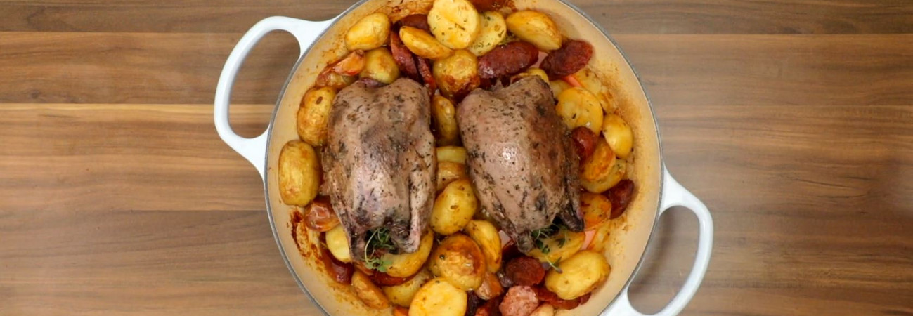 Grouse Recipe: One-pot grouse with chorizo & new potatoes - GunsOnPegs
