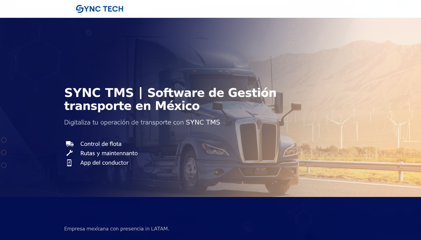 SYNC TMS | Software de Gestión de Transporte en México