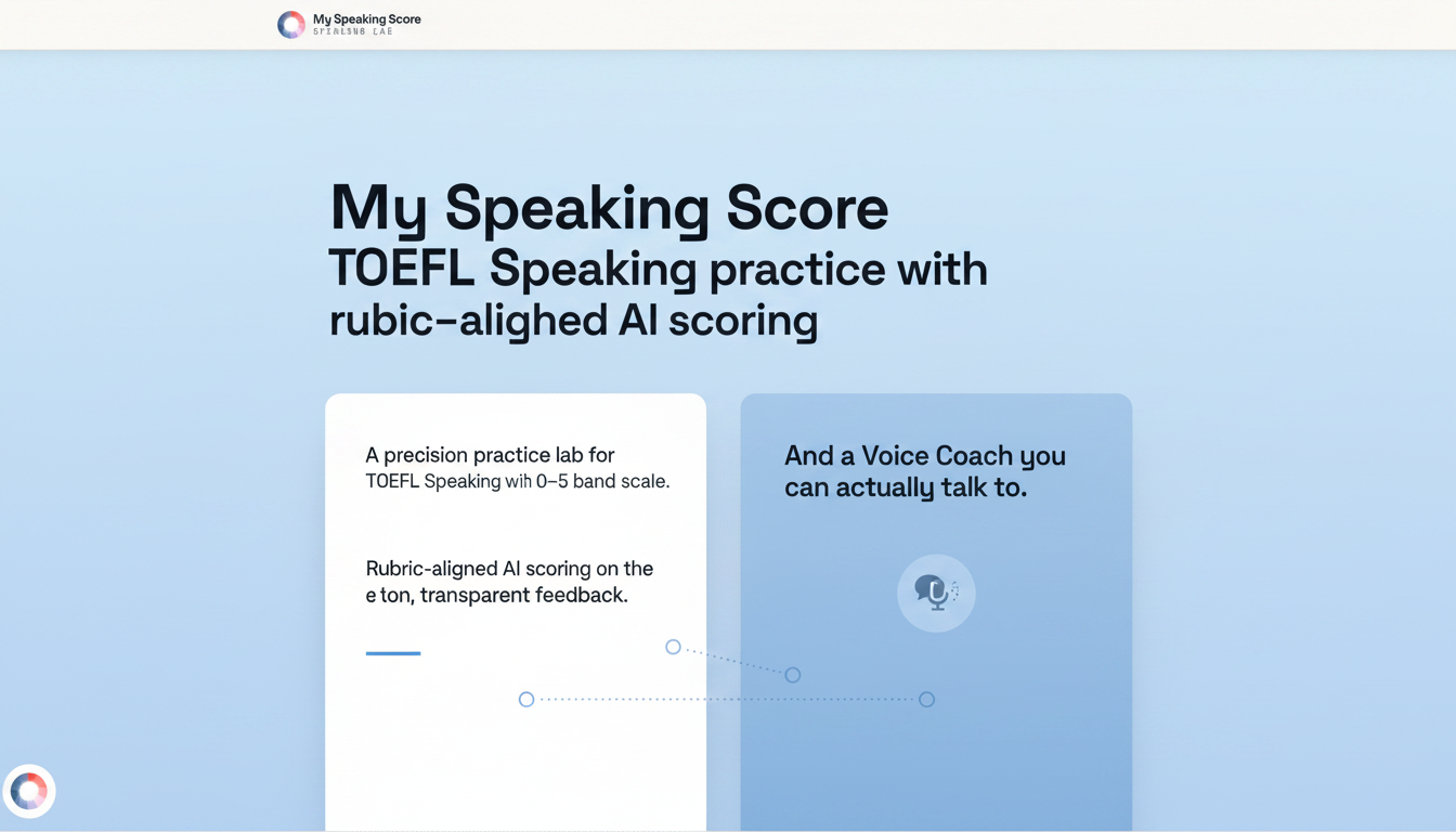 TOEFL Speaking Practice with AI Scoring | MSS