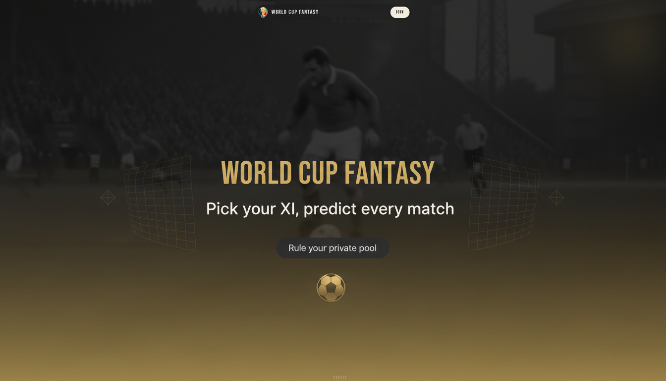 World Cup Fantasy — Pick your XI, predict every match