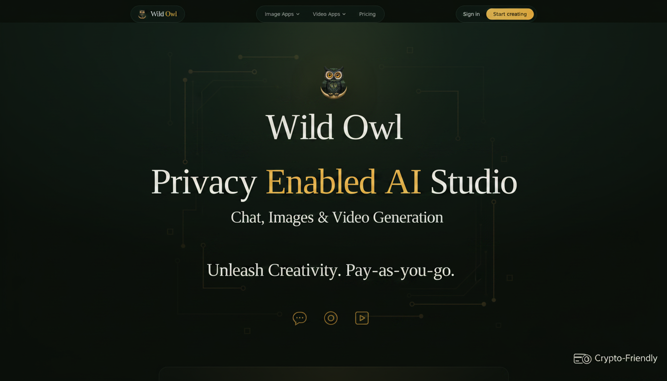 Privacy Enabled AI Studio — Pay-as-you-go Chat, Images & Video