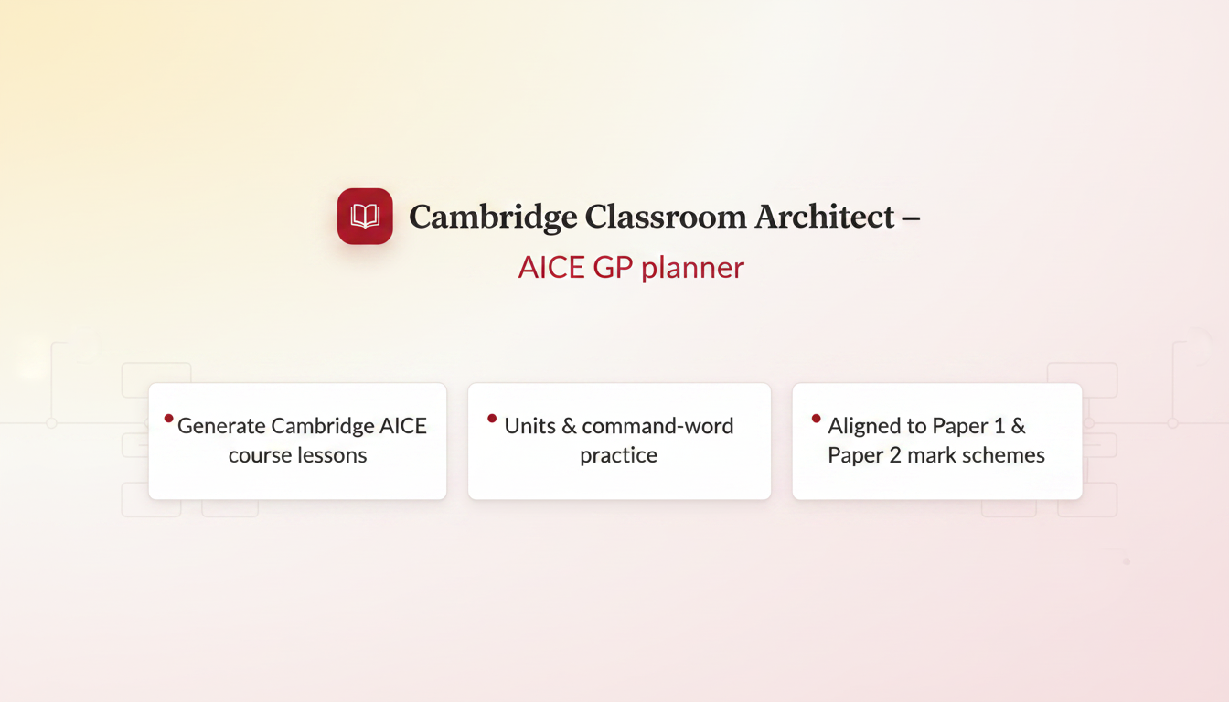 AICE Diploma Lesson Plans & Teaching Resources for Teachers