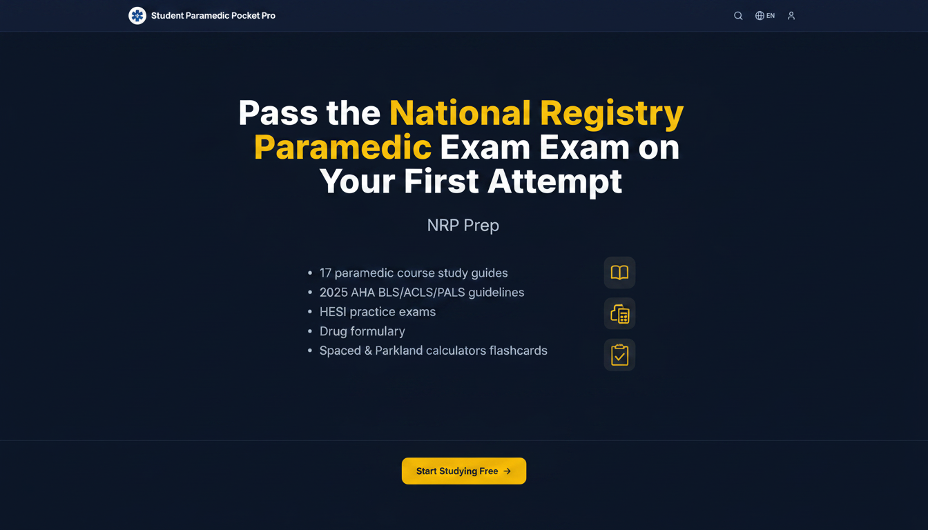 Paramedic Course Study Guides — 17 EMS Program Courses