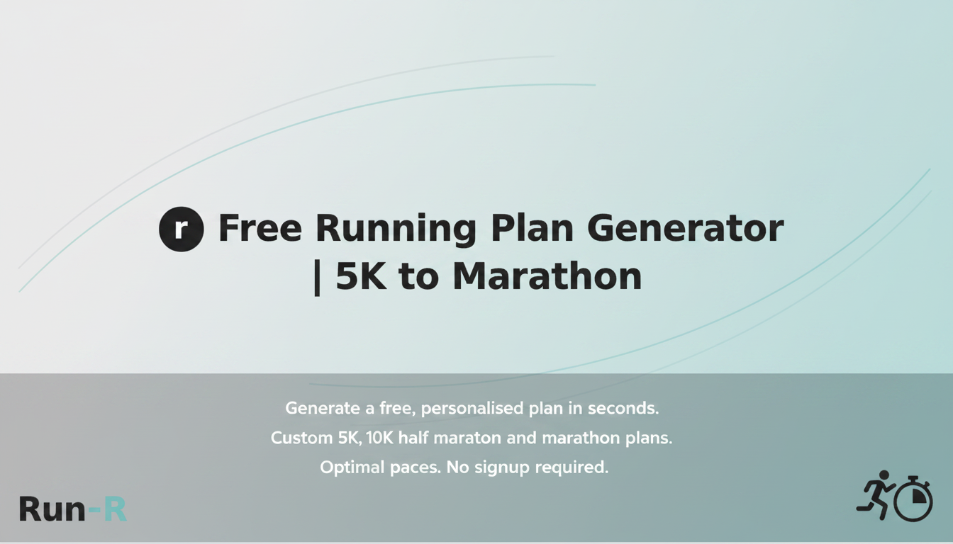 Free Personalized Running Plans – 5K to Marathon | Run-R