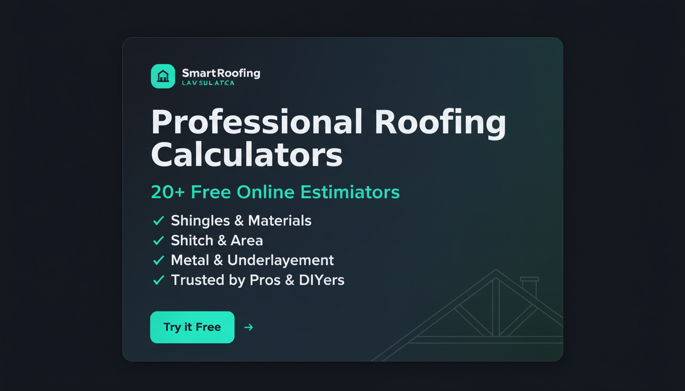 Roof Area Calculator – Square Footage & Squares