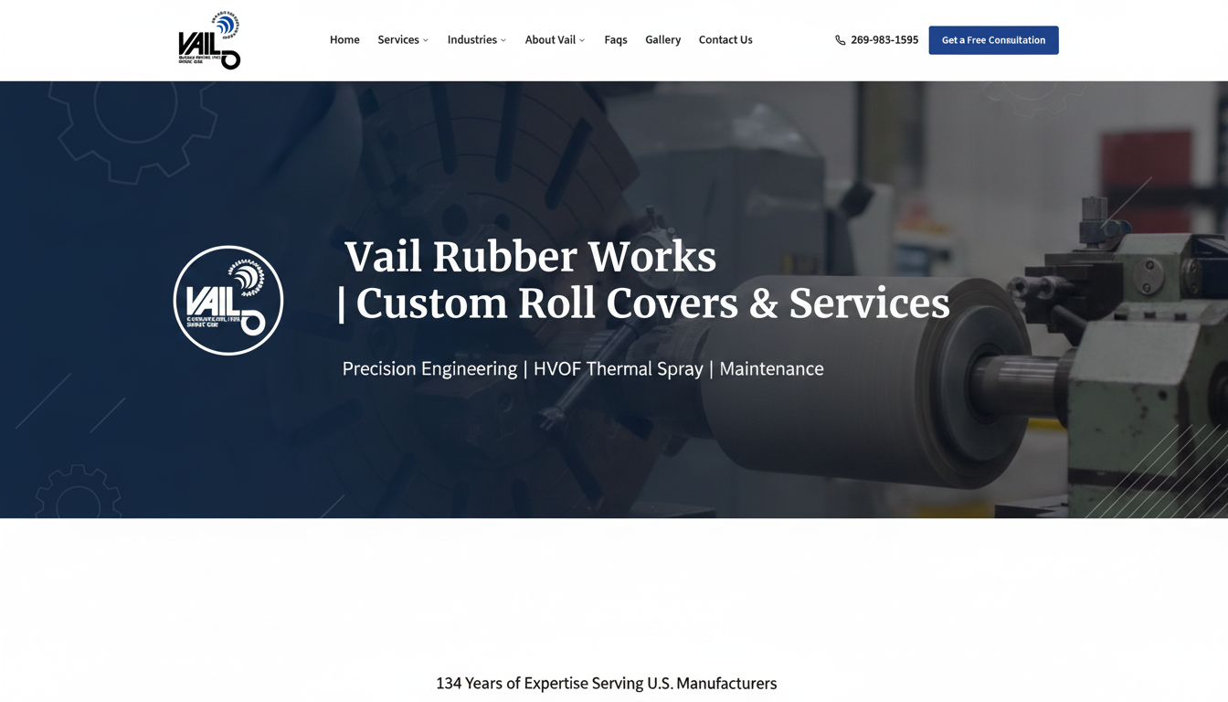 Vail Rubber Works | Custom Roll Covers & Services