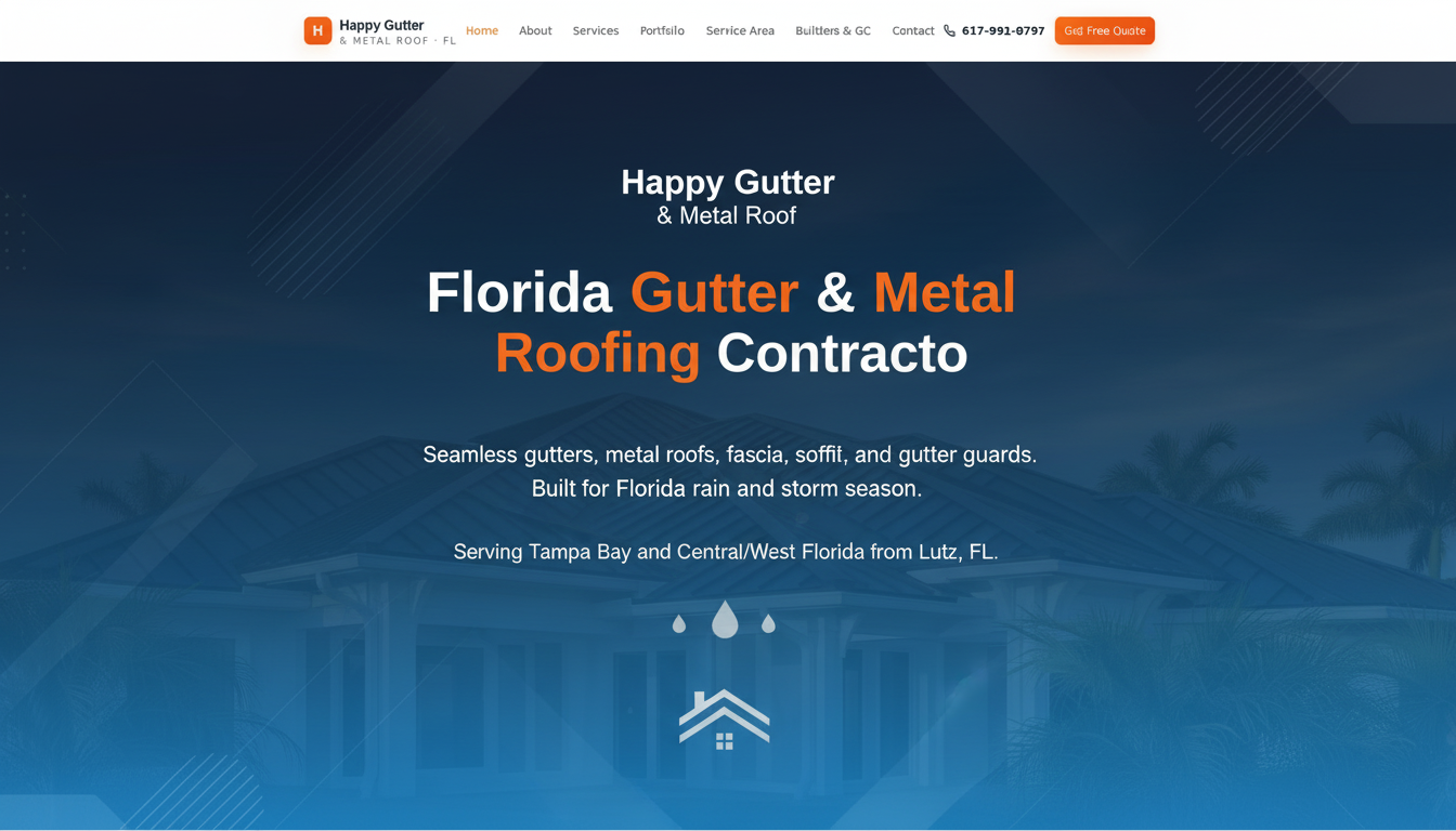 Florida Gutter & Metal Roof Contractor | Happy Gutter