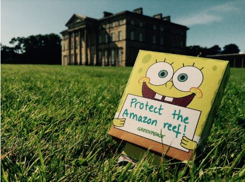 SpongeBob protests against BP, all over the UK! | Greenpeace UK