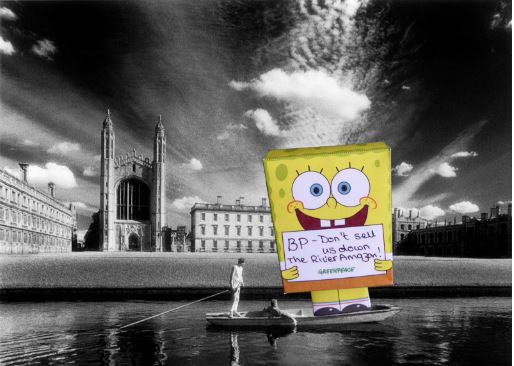 SpongeBob protests against BP, all over the UK! | Greenpeace UK