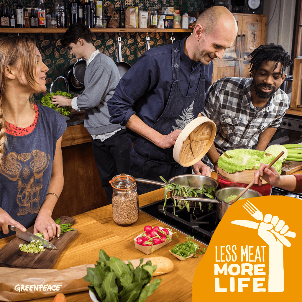 Food for thought: Less meat and more veggies | Greenpeace UK