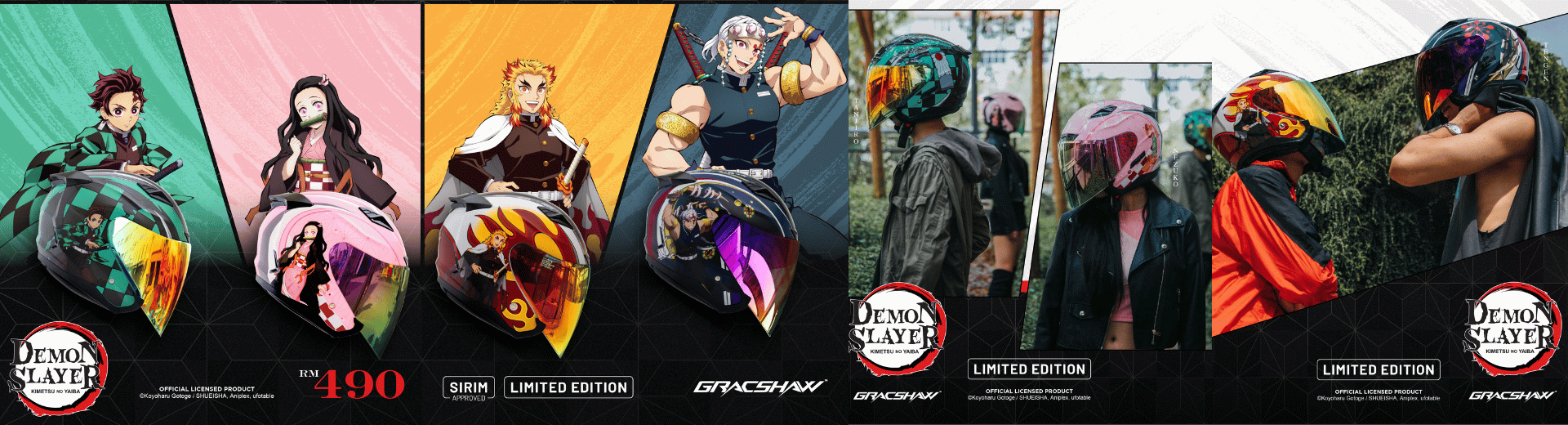 [Limited Edition] Demon Slayer Helmets | GRACSHAW