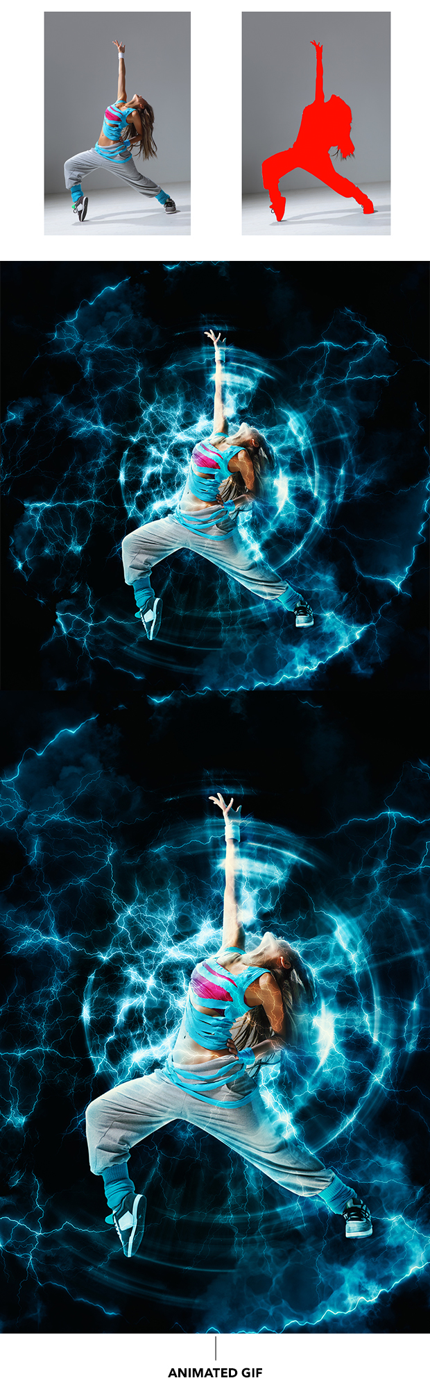 Gif Animated Energy Light Effects Photoshop Action by sreda | GraphicRiver