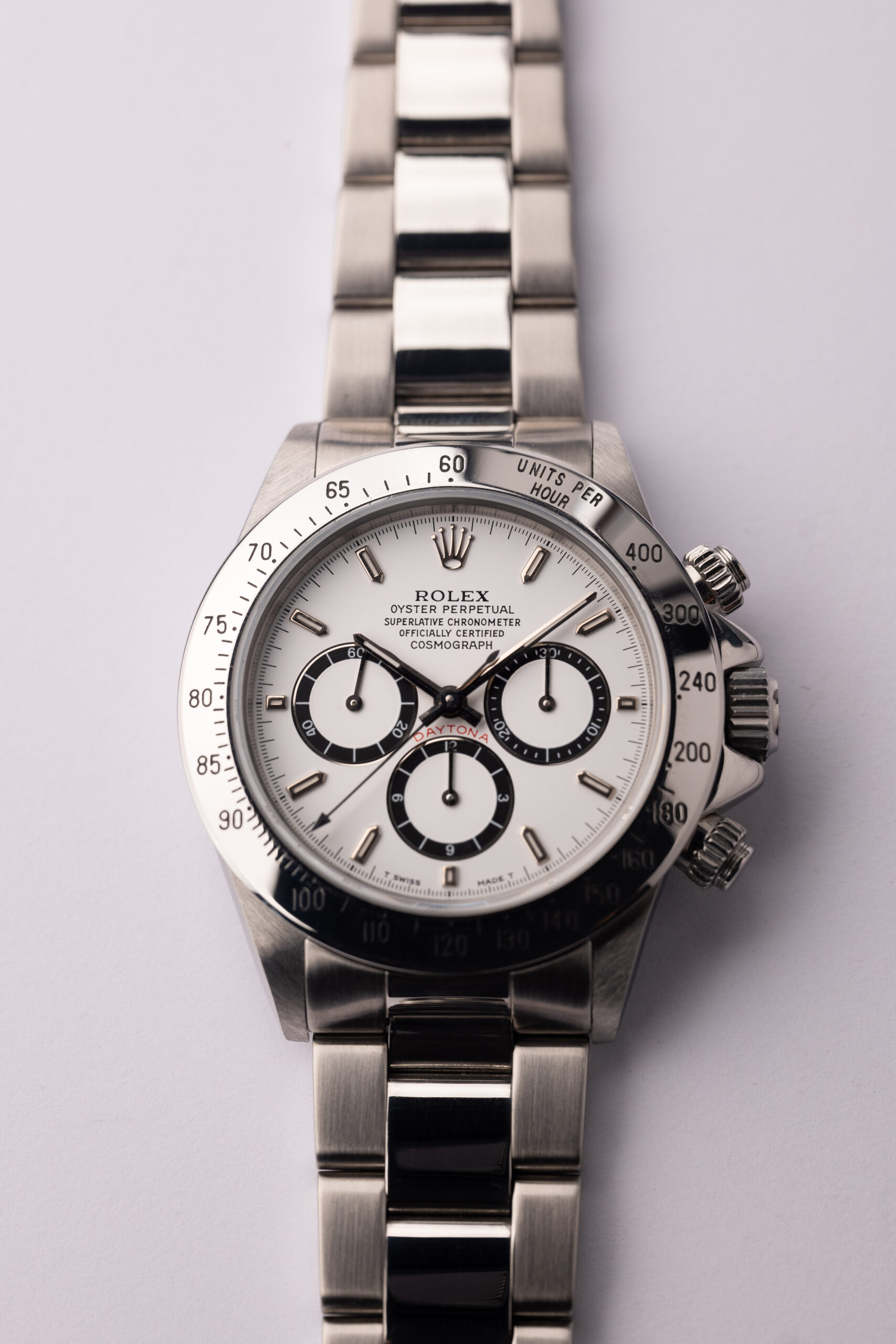 1993 Rolex 16250 White "Inverted Six" Zenith Daytona | Grey and Patina
