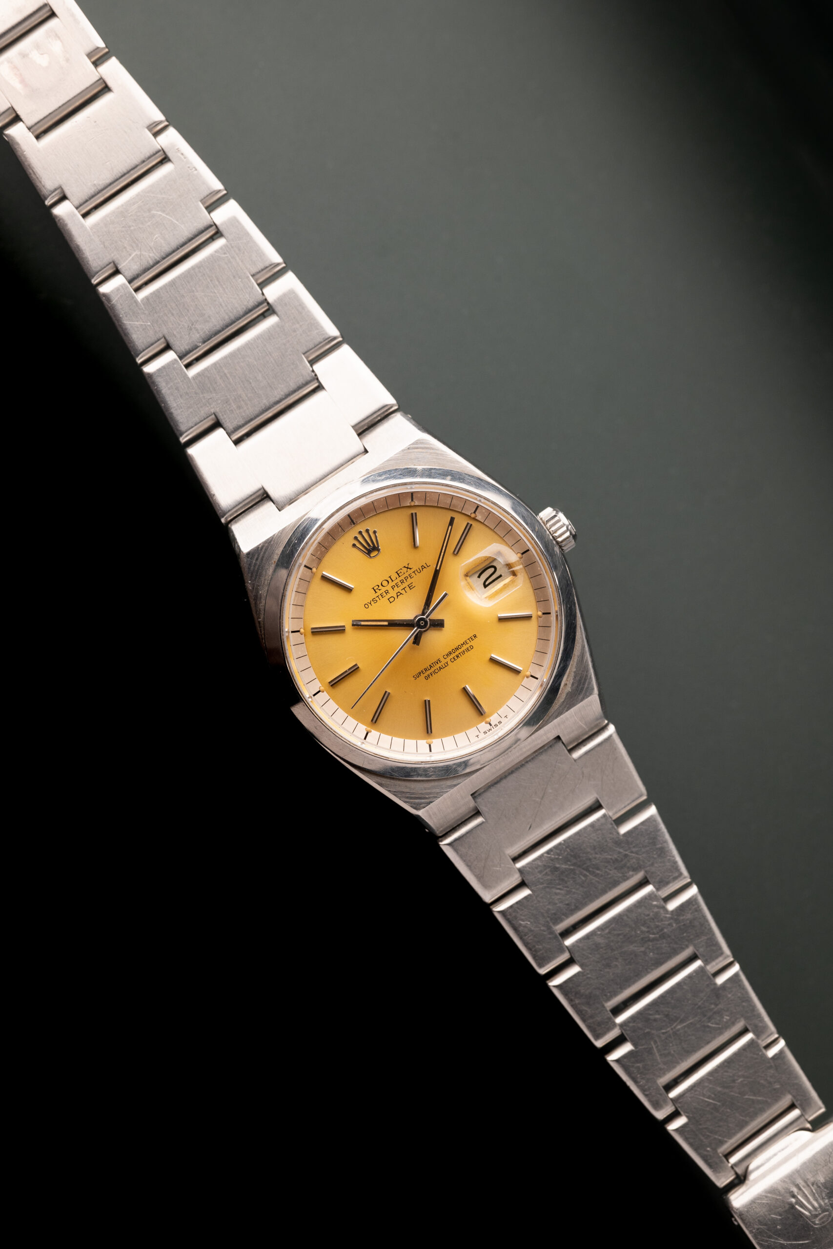 Shop By Brand Vintage Rolex Oyster Perpetual Date | Grey and Patina