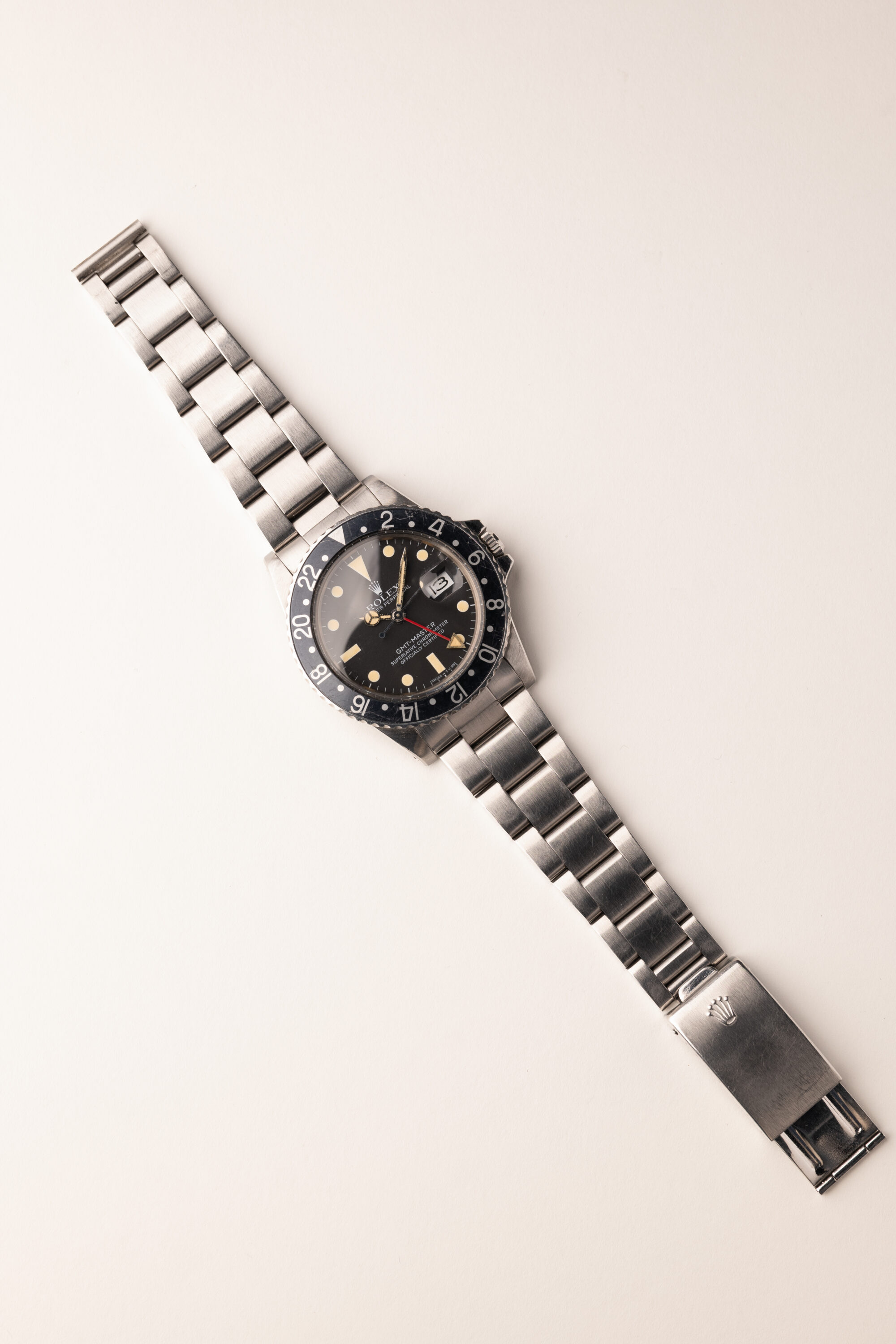 1980 Rolex 16750 Faded Black and Pepsi Insert GMT | Grey and Patina