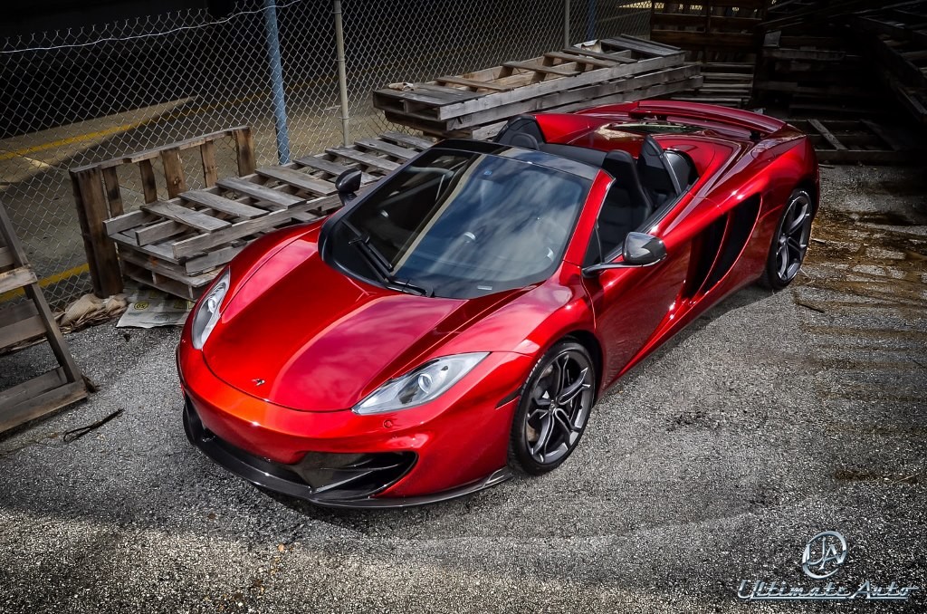 Volcano Red McLaren 12C Spider with Radar Detector by Ultimate Auto ...