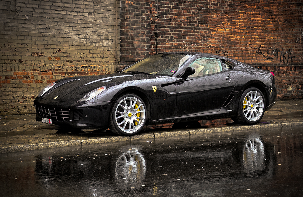 Photo Of The Day: Black Ferrari 599 GTB Reflection - GTspirit