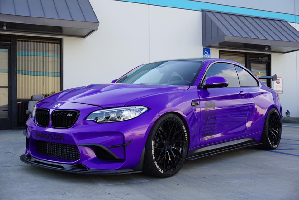 Crazy Purple Wrapped RevoZport BMW M2 Raze - GTspirit