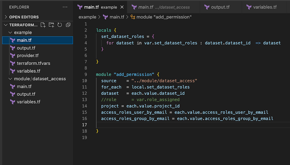 BigQuery authorized views permissions via Terraform, avoiding the ...