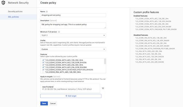 Announcing SSL policies for HTTPS and SSL proxy load balancers | Google ...