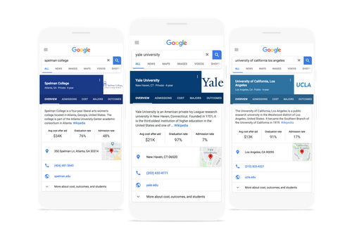 Start your college search with Google